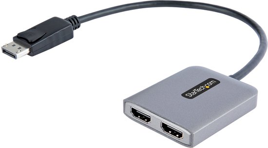 StarTech.com Displayport MST HUB, DP naar Dual HDMI 4K 60Hz, DisplayPort Multi Monitor... | bol.com