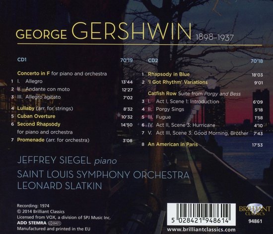 Jeffrey Siegel, Saint Louis Symphony Orchestra, Leonard Slatkin ...