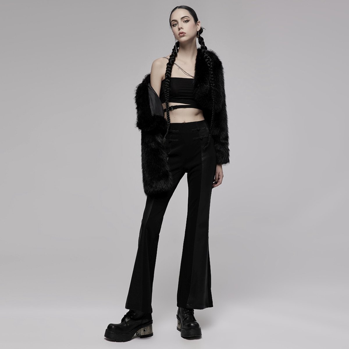 Punk Rave Crop top -XS/S- Nobu Zwart | bol.com