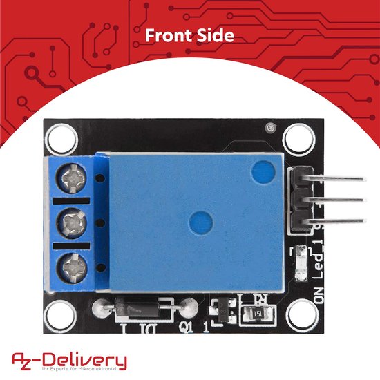 AZDelivery 5 x 1-relais 5V KY-019 Module High-Level-Trigger compatibel ...