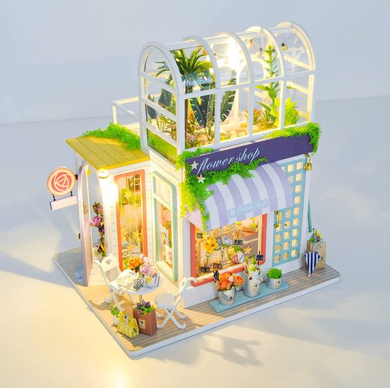 Premium Miniatuur Set - Bloemenwinkel - Zelf Bouwen - Handgemaakt - Met ...