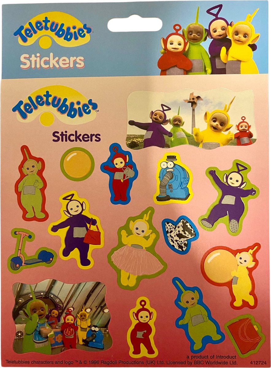 Teletubbies Stickervel Roze | bol.com