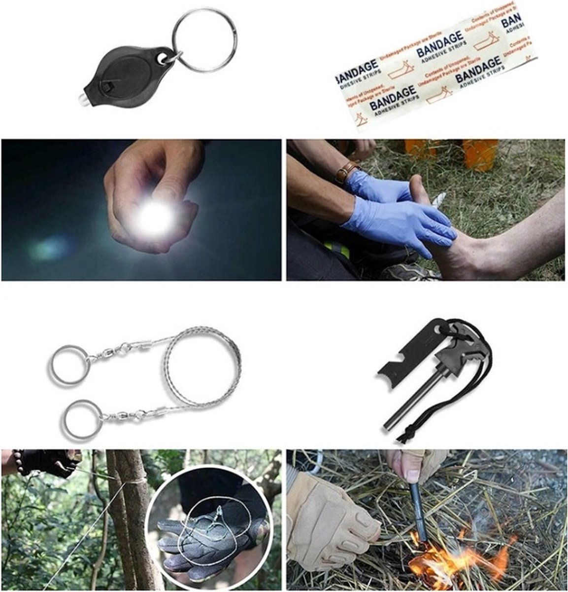 HomeBerg - Professionele Survival Set - 12-delig - Noodpakket - camping ...
