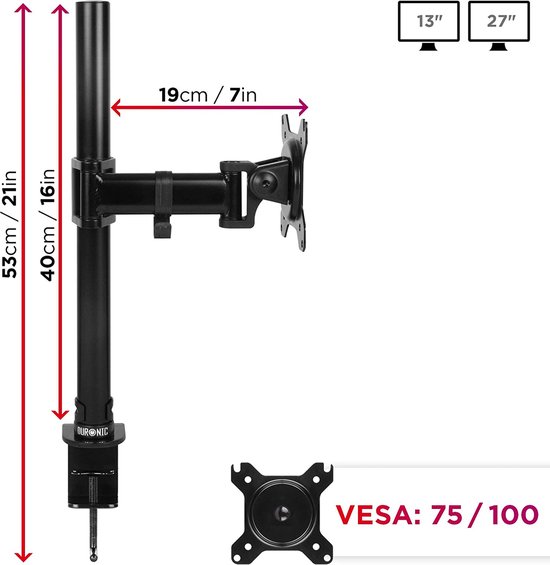 Monitor arm voor laptop scherm - Laptop Standaard – Monitorbeugel ...