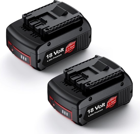 PTB Accu set ter vervanging voor Bosch (blauw) 18V 4.0Ah - Premium Duopack 18V Li-Ion... | bol.com