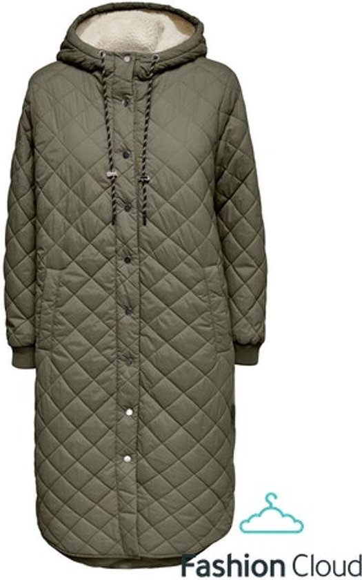 ONLY Sandy Quilt Coat Kalamata KAKI M | bol.com