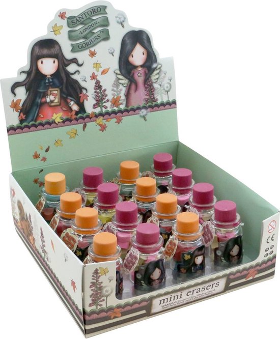 Mini Erasers In Glass Bottle Autumn Leaves (590GJD01) | bol.com