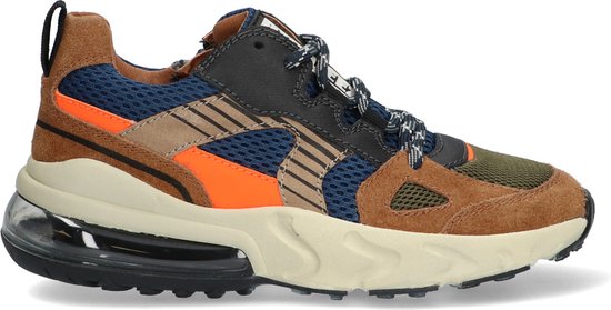 Braqeez 422964-413 Jongens Lage Sneakers - Bruin/Blauw/Oranje/Groen ...
