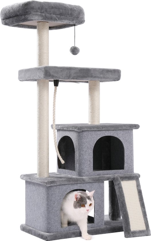 Krabpaal-127 cm krabpaal dubbele condos volledig verpakte sisal ...