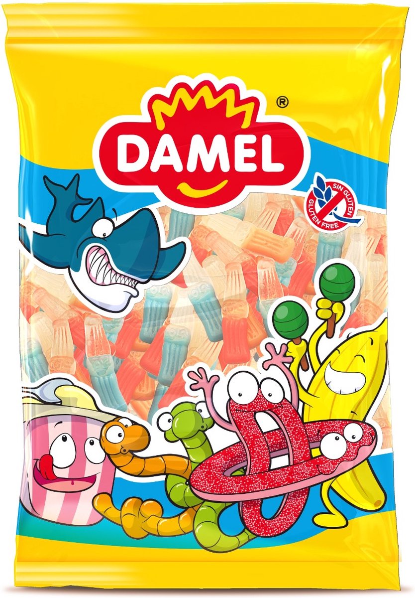 Damel - Gekleurde Flesjes 1 Kilo - Schepsnoep - Snoep | bol.com