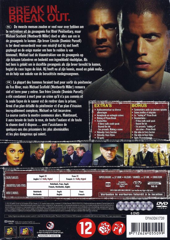 Prison Break - Seizoen 01 (Dvd), Dominic Purcell | Dvd's | bol