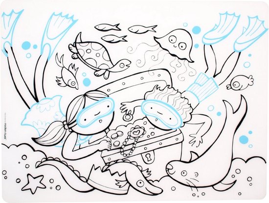 Placemat - Kids - Modern Twist - Mark Matz - treasure chest - incl 4 ...