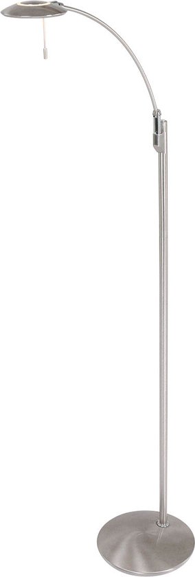 Klassieke LED leeslamp-vloerlamp dimbaar | 1 lichts | grijs / staal ...