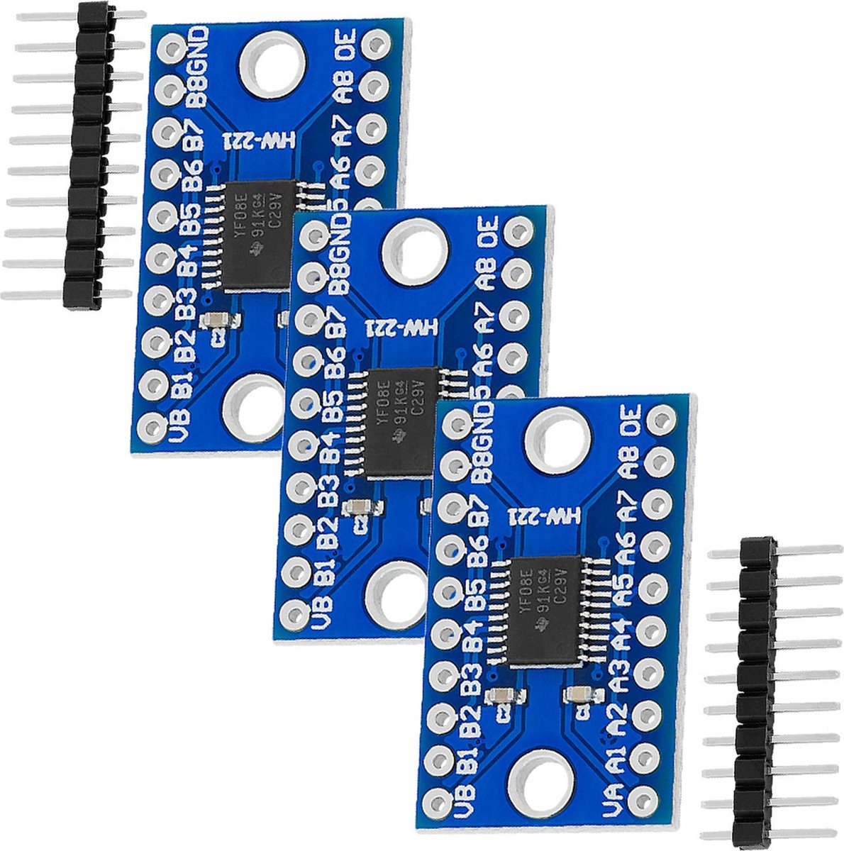 AZDelivery 3 x TXS0108E Logic Level Converter 8 kanaal compatibel met ...