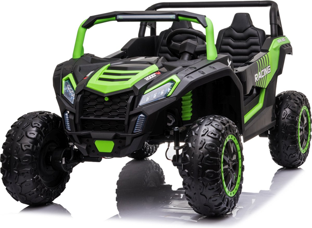 Luxe Off Road Buggy 2 persoons elektrische kinderauto 24 volt Full Options - Rubberen... | bol.com