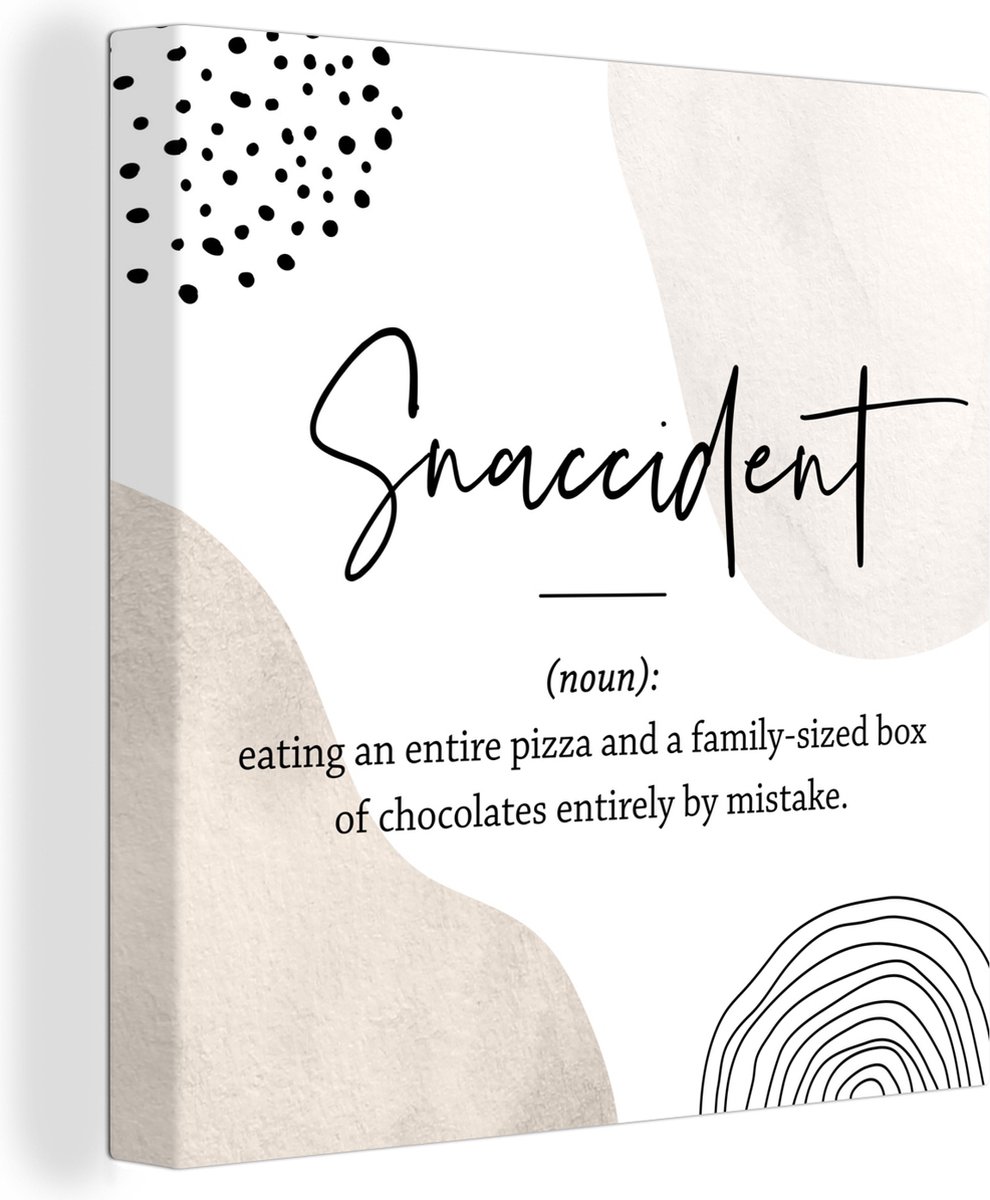 Canvas Schilderij Spreuken - Snacccident - Quotes - Woordenboek ...