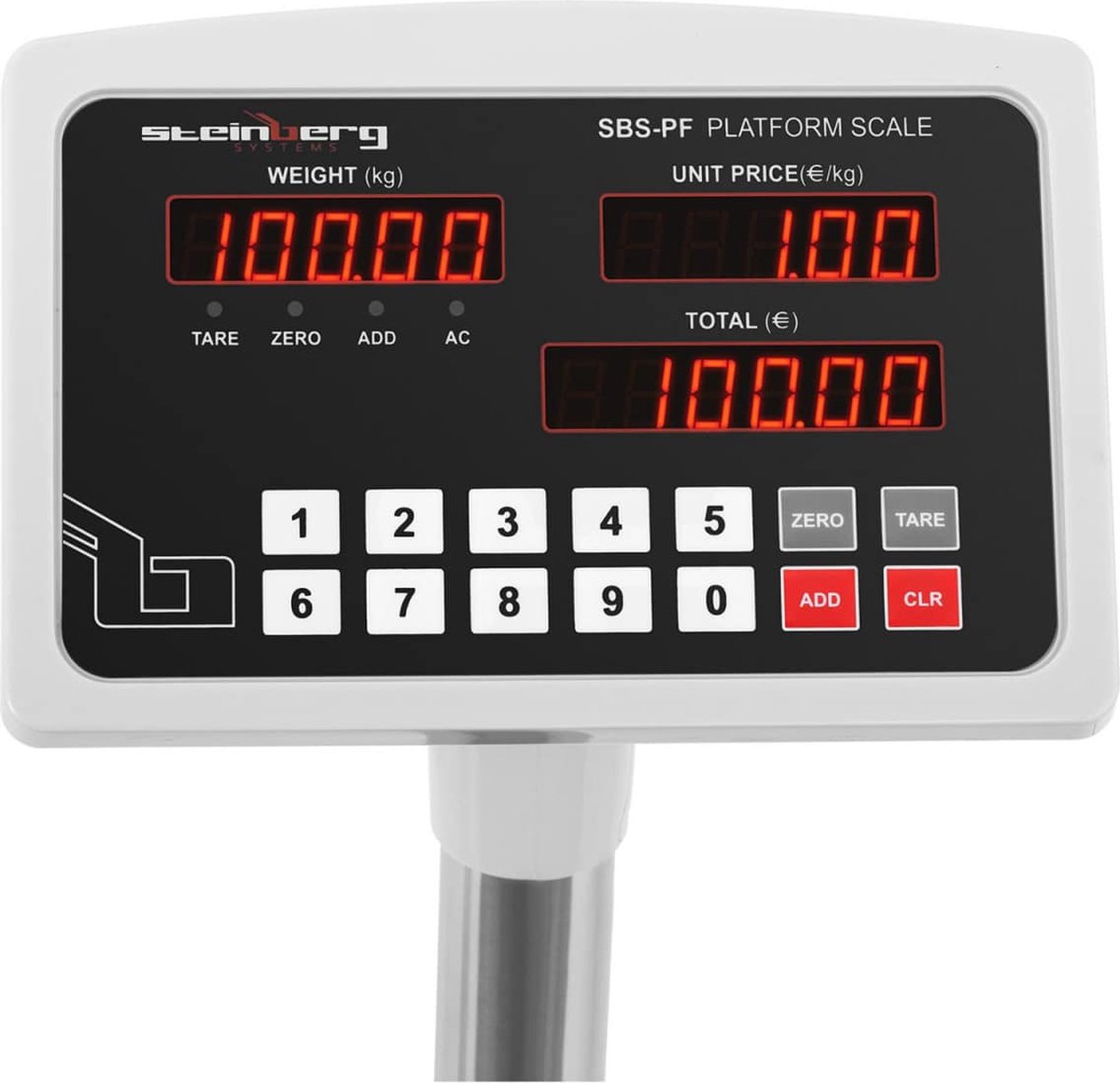Steinberg Platformweegschaal - 100 kg / 10 g - 40,5 x 30,5 cm | bol.com