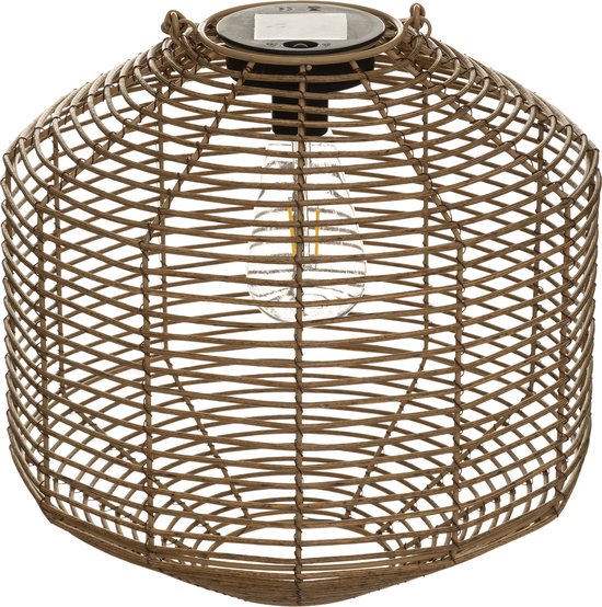 Atmosphera - Solar Lamp - Naturel Rotan - H30cm - Cuba | bol.com