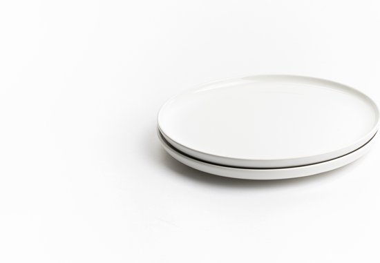 MOODS Dinner plate 27cm - 2 piece set - White | bol