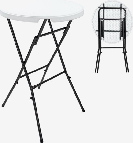 2 Stuks Statafel INCL 2x Statafelhoes - Zwart- Ø80x110cm - doorsnede - statafels -... | bol.com