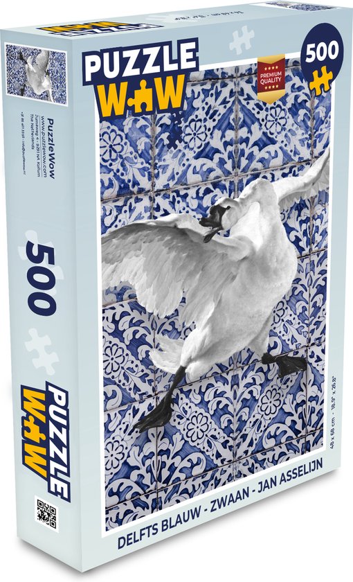 Puzzel Zwaan - Kunst - Delfts blauw - Schilderij - Oude meesters ...