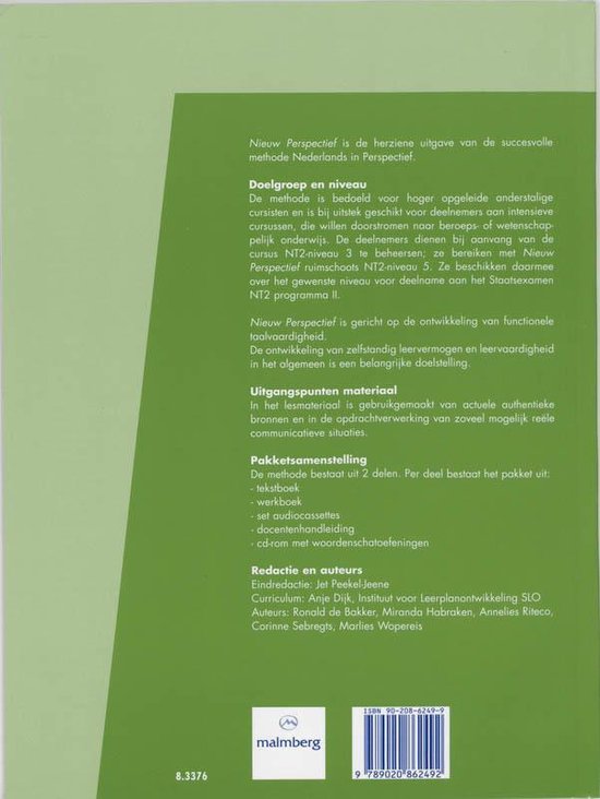 Nieuw perspectief Boek 2 Persoonlijk woordenboek | 9789020862492 ...