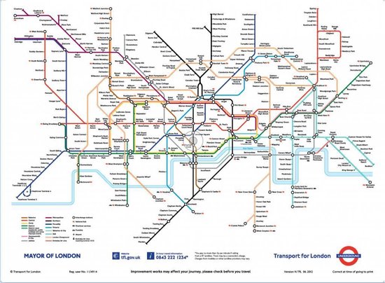 Londen Metro kaart underground | bol