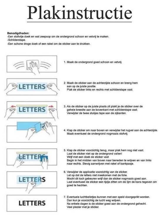 Sticker voor in de keuken-appeltaart recept-wit-50x50cm | bol.com