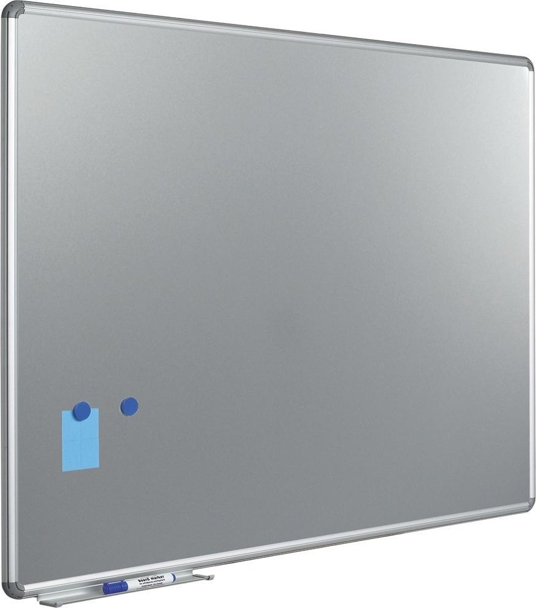 Zilverkleurig whitebord - metallic whiteboard 90x120 cm | bol.com