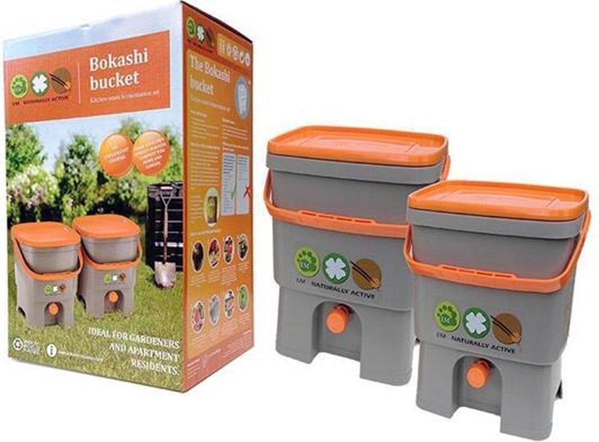 Bokashi starter set - Compostbak - 2 emmers en 2kg EM starter ...