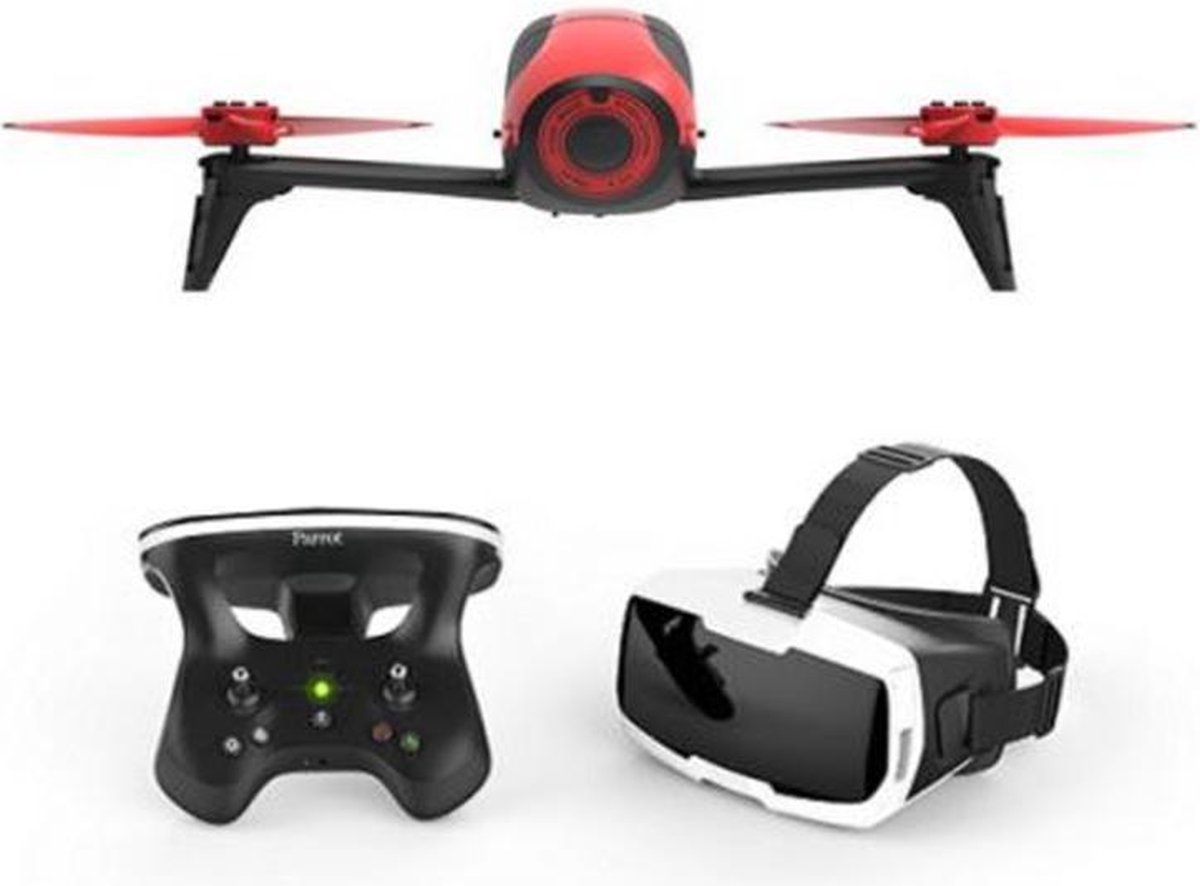 Parrot Bebop Drone 2 + controller + FPV bril - Rood | bol.com