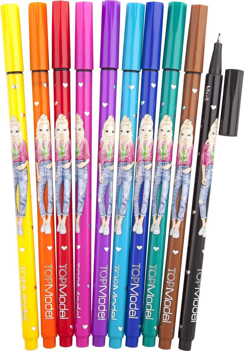 TOPModel fineliners, set 10 stuks | bol.com