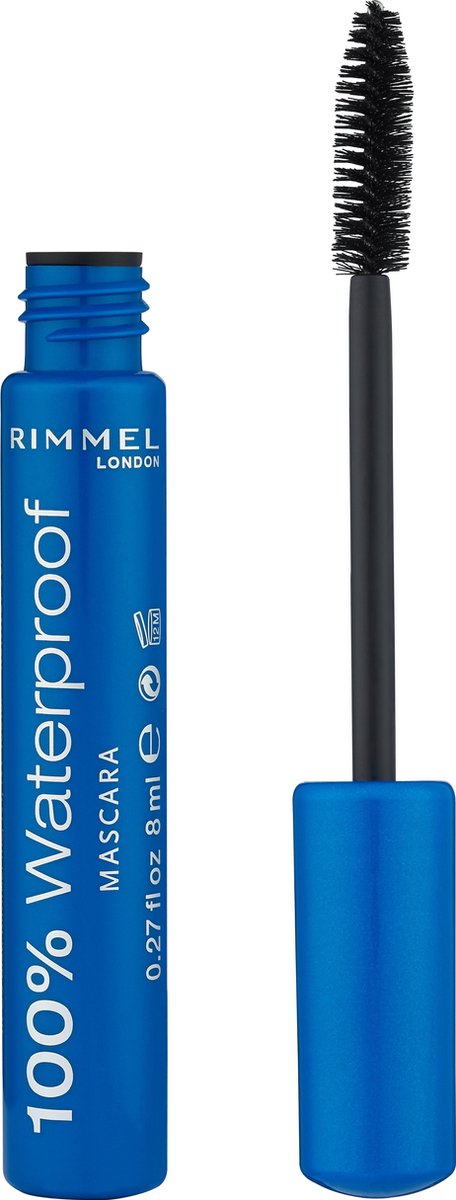 Rimmel London 100% Waterproof Mascara - 001 Black | bol.com