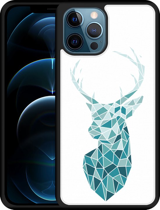 iPhone 12 Pro Max Hoesje - Design op Glas - Art Deco Deer - Designed by ...