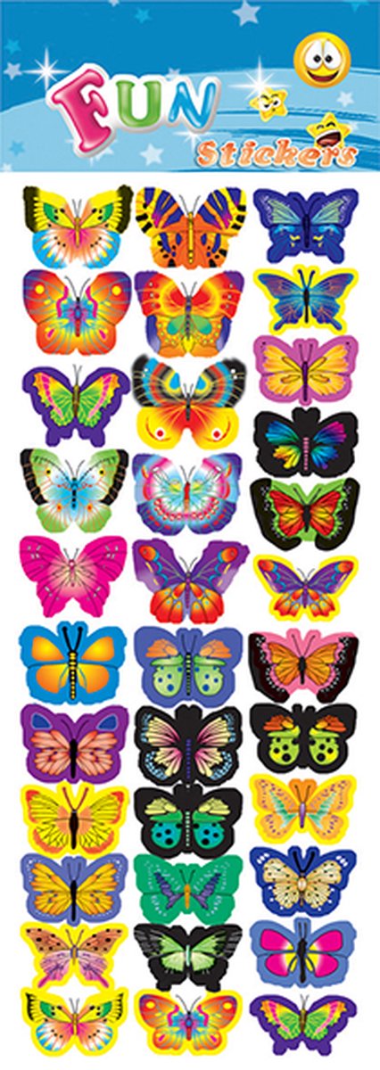 Fun Stickers - Leuke stickers - Vlinders V2 | bol