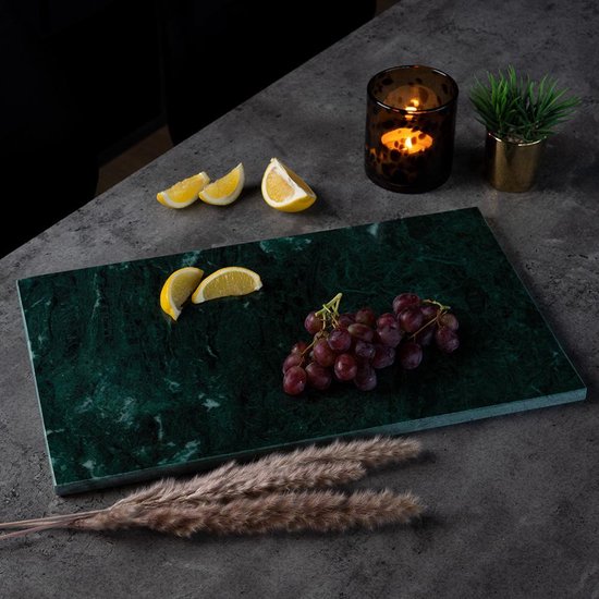 Marmeren dienblad rechthoek Fauve 30 x 50 cm groen - Borrelplank ...