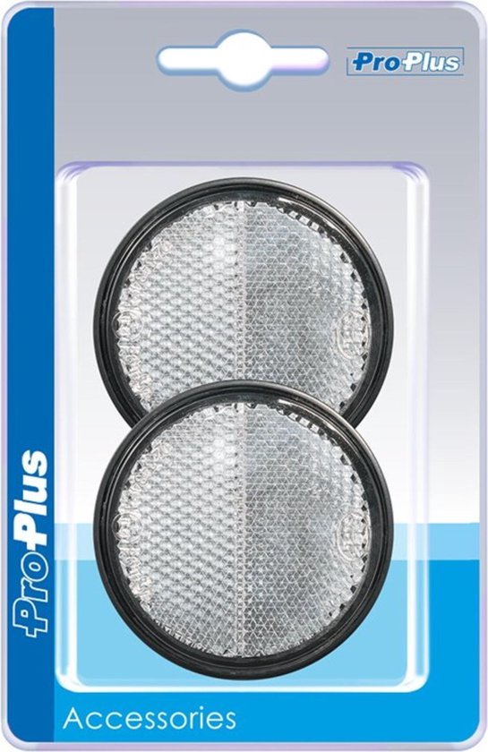 ProPlus Zelfklevende ronde reflector met grondplaat - wit - 55 mm - set ...