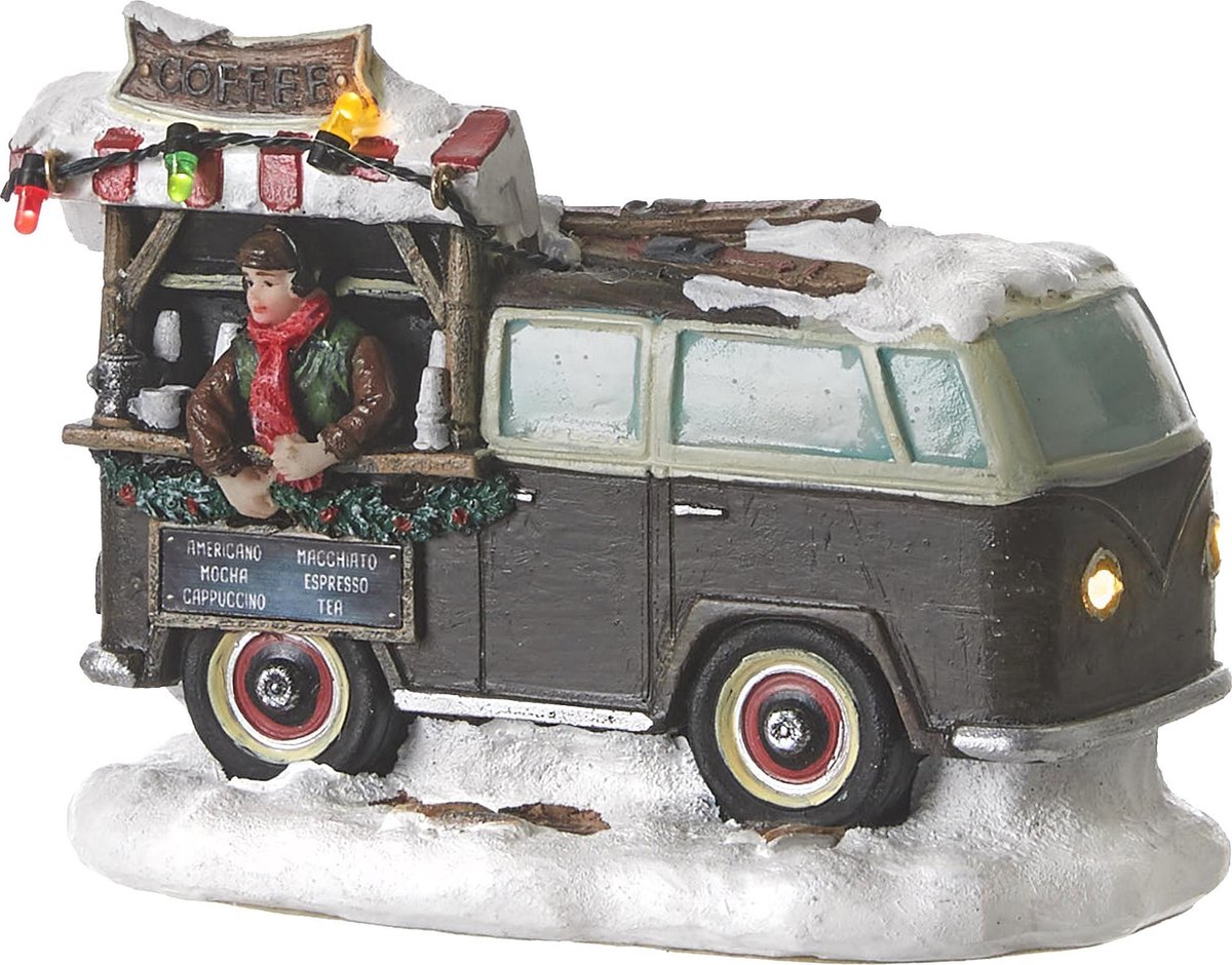 Luville Kerstdorp Miniatuur Foodtruck Koffie L14 X B8 X H10 Cm Bol