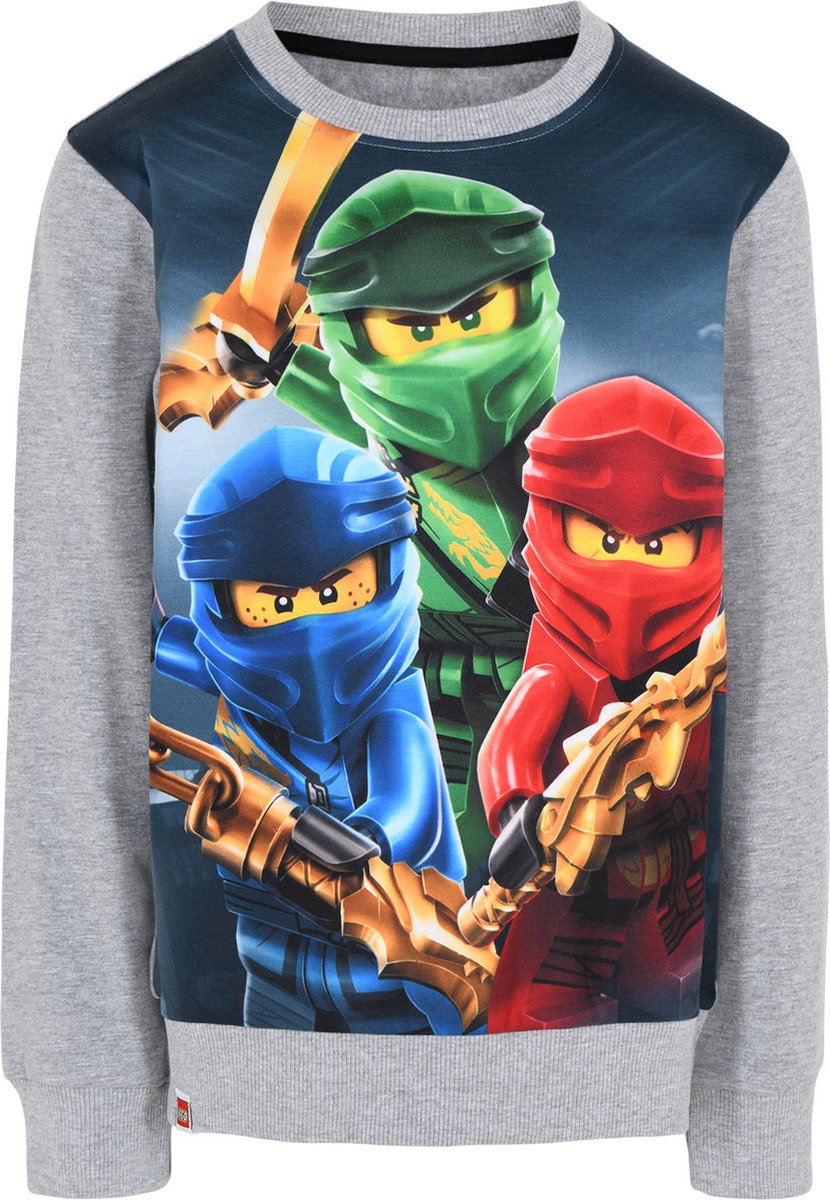 Legowear Jongens Sweater Lego Ninjago 3fig. Grey Melange | bol.com