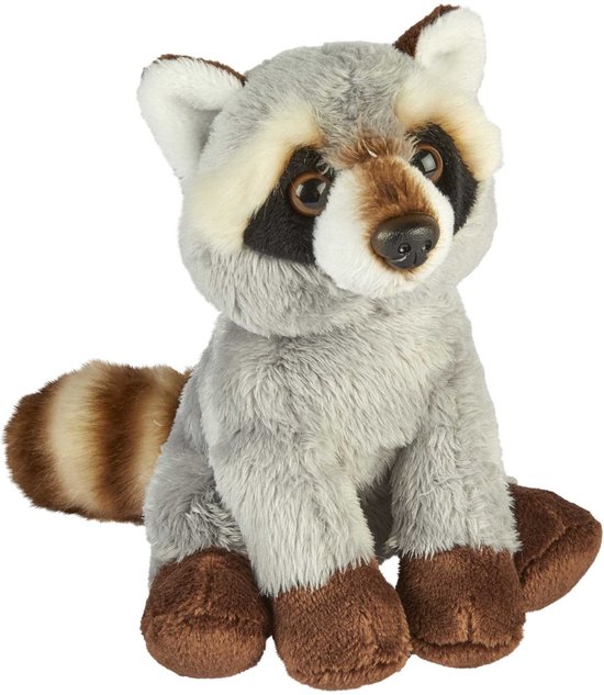 Pluche knuffel dieren Wasbeer 15 cm - Speelgoed wasberen knuffelbeesten ...