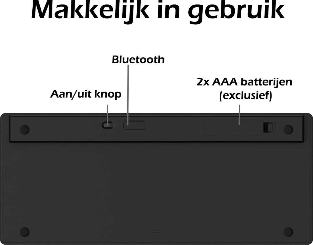 Draadloos Toetsenbord Universeel Wireless Keyboeard Bluetooth ...