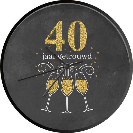 Klok Ø 30 Cm Huwelijk 40 Jaar Getrouwd Quotes Trouwen