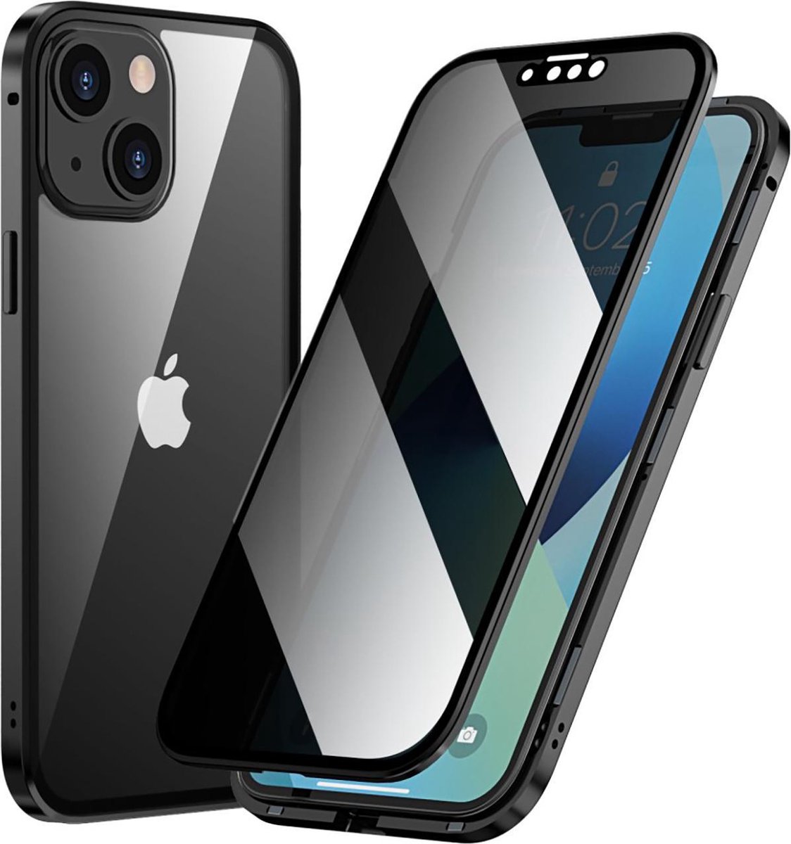 iPhone 13 Mini Hoesje - Inclusief ingebouwde Privacy screenprotector ...