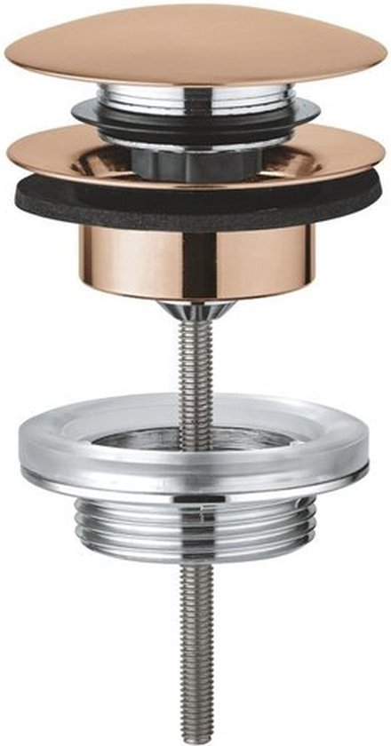 GROHE afvoergarnituur push open brushed warm sunset | bol