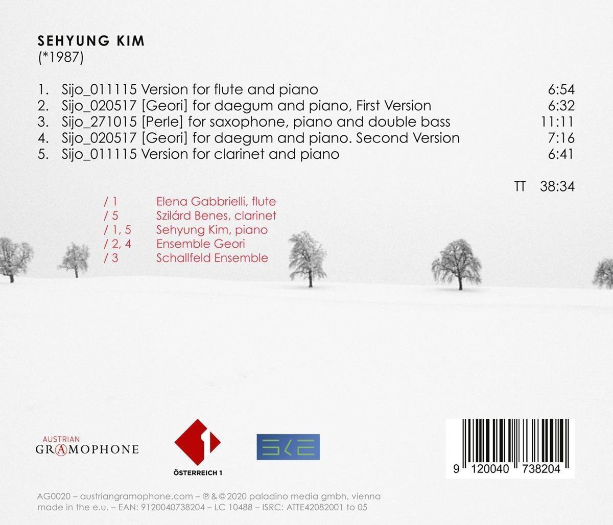 Elena Gabbrielli, Szilárd Benes, Sehyung Kim & Ensemble Geori - Sehyung ...