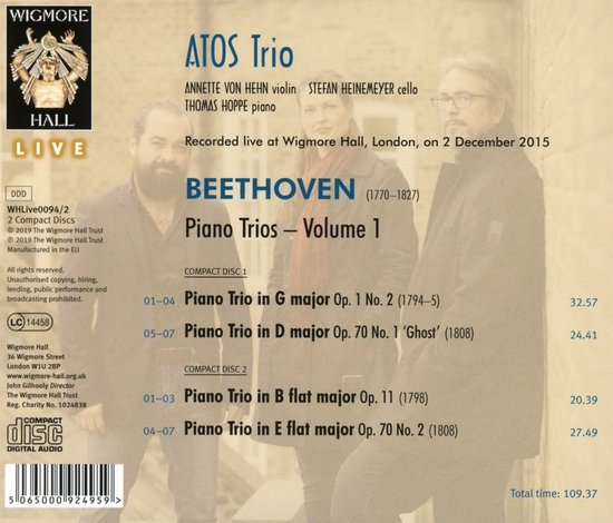 Atos Trio - Beethoven Piano Trios Volume 1 - Wi (CD), Atos Trio | CD (album) | Muziek | bol.com