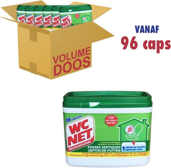 WC NET Professional Activator Septic Tank - 96 capsules (lot de 6 x 16 ...