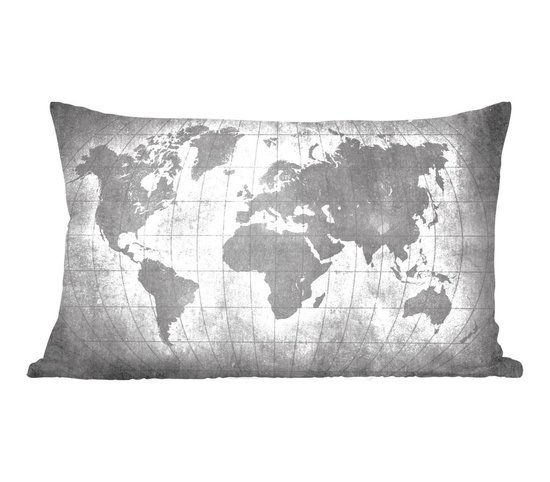 Sierkussens - Kussentjes Woonkamer - 50x30 cm - Wereldkaart Perkament ... Sierkussens - Kussentjes Woonkamer - 50x30 cm - Wereldkaart Perkament ...