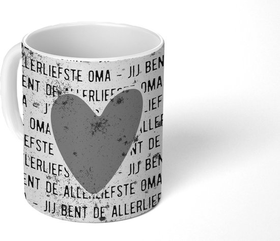 Mok - Koffiemok - Liefste oma - Moederdag - Oma - Retro - Cadeau - zwart wit - Mokken... | bol