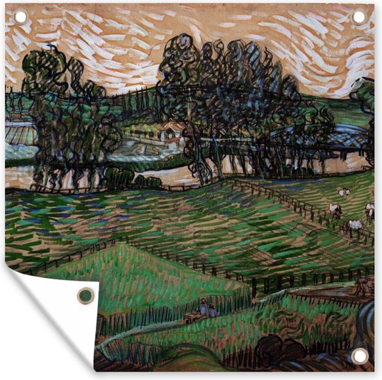 Tuin poster Landschap met brug over de Oise - Vincent van Gogh ...